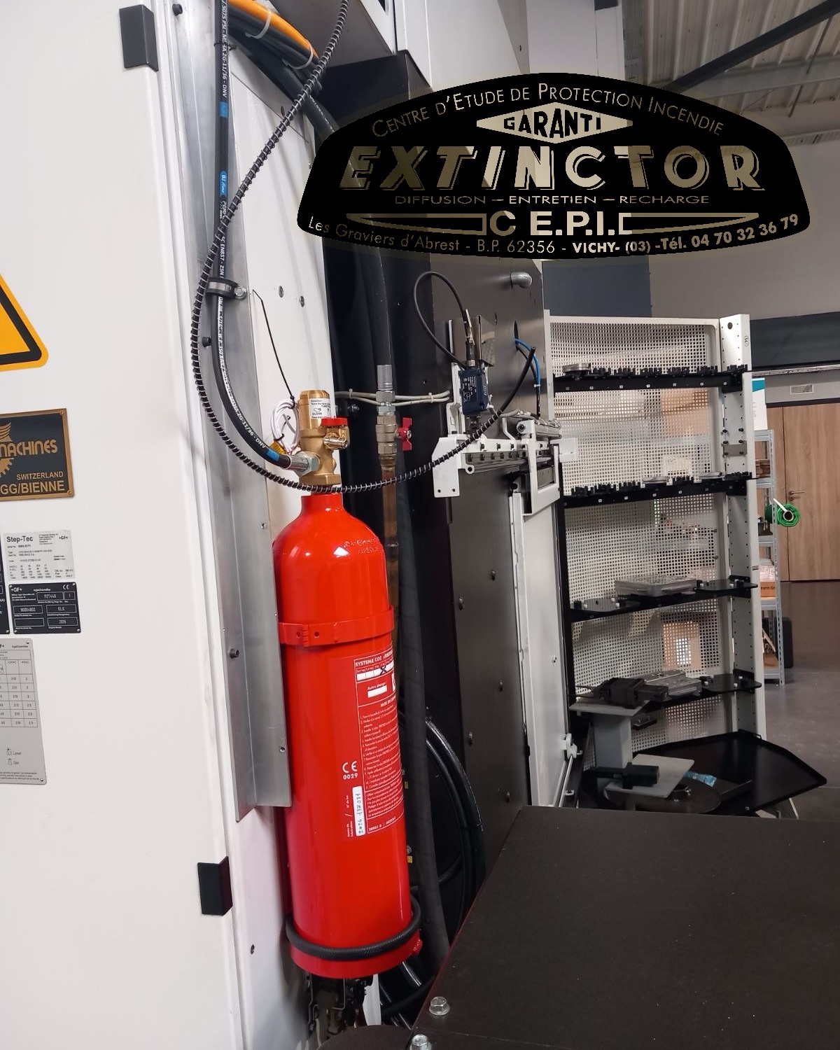 Installation d’une extinction automatique par nos équipes EXTINCTOR / PIB